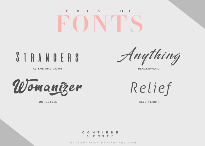 PACK FONT V by LittleDr3ams on DeviantArt