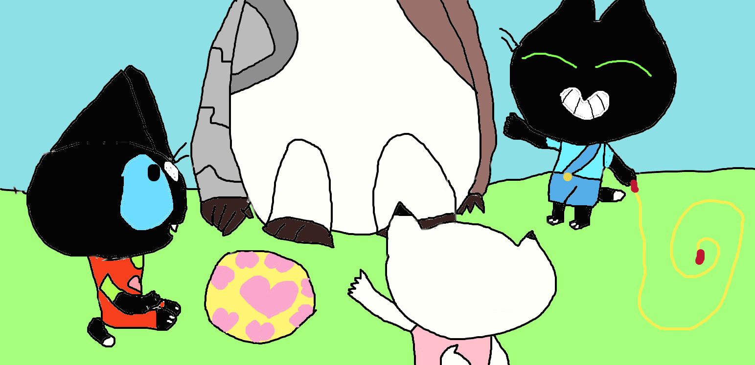 Badgerclops Playing With The Mao Kids by RainbowUnicornAllie on DeviantArt