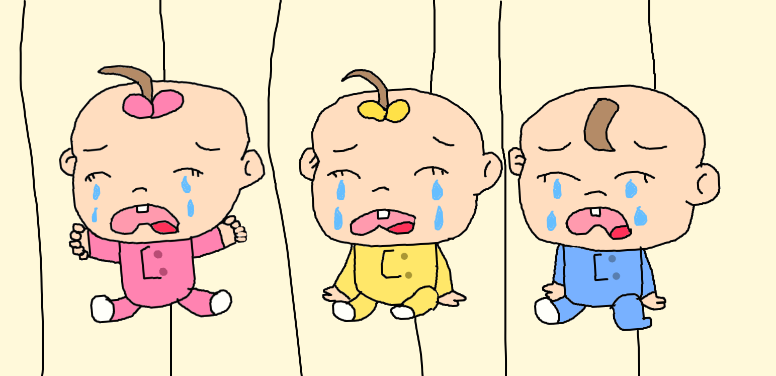 Triplets Crying by RainbowUnicornAllie on DeviantArt