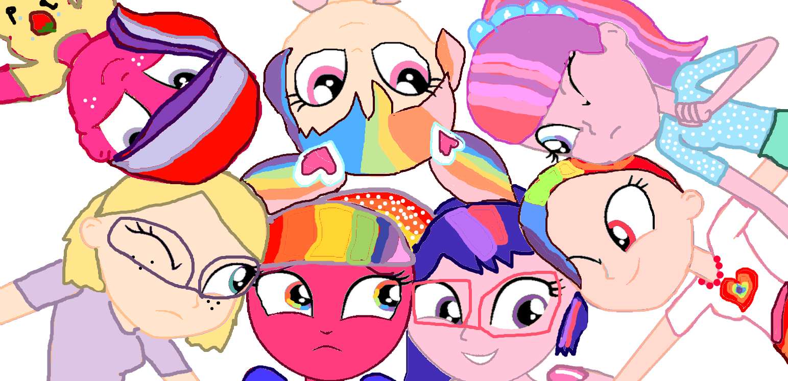 Rainbow Gals: Huddle by RainbowUnicornAllie on DeviantArt