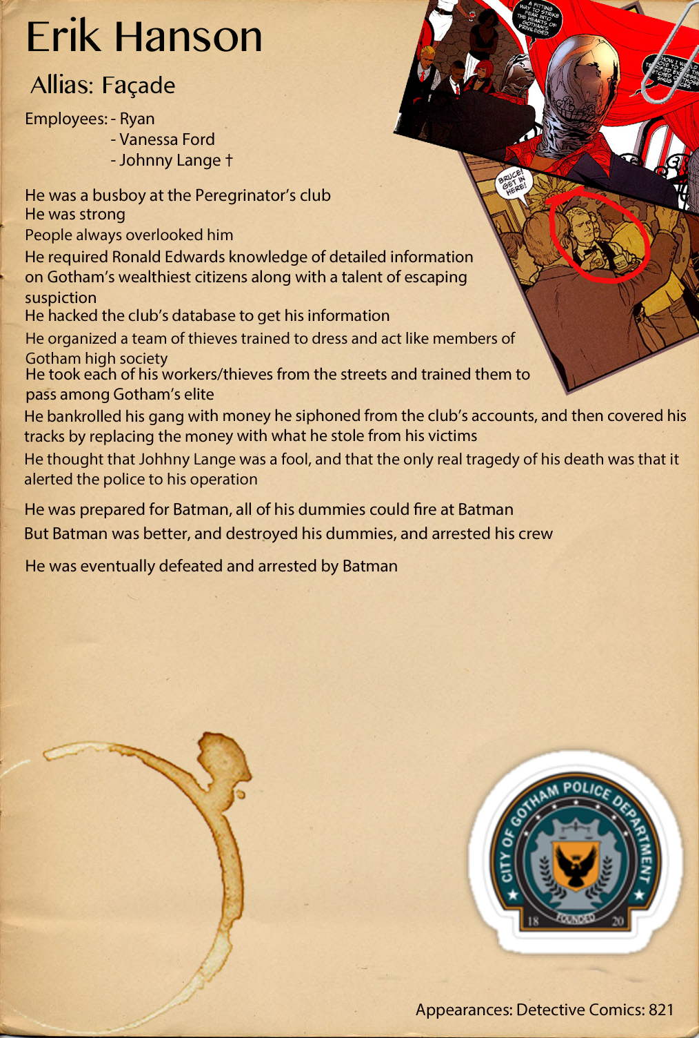 GCPD Files: Erik Hanson by marvergoud on DeviantArt