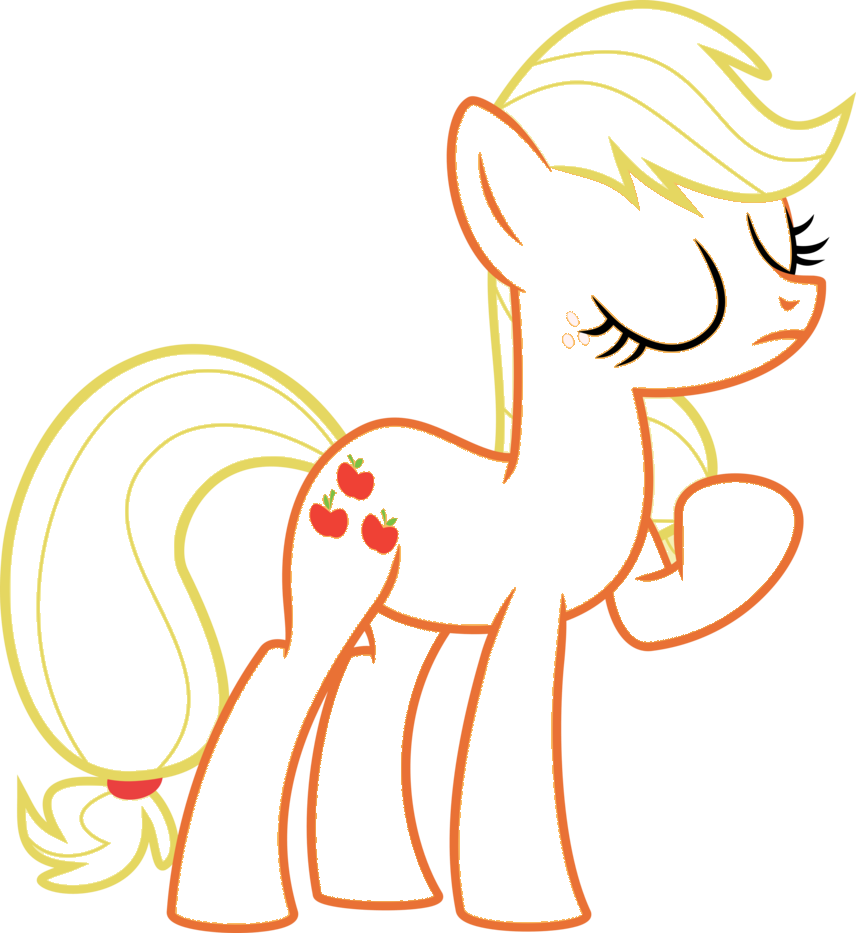 Applejack lineart by Team432R5 on DeviantArt