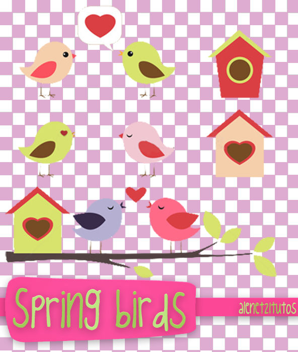 Spring birds png by alenet21tutos by alenet21tutos on DeviantArt
