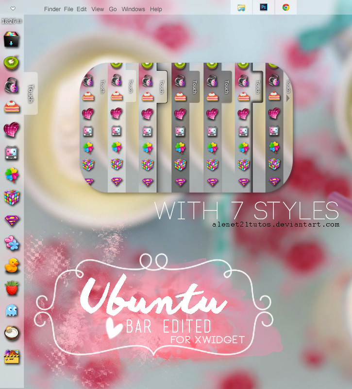 Ubuntu bar edited for xwidget by alenet21tutos on DeviantArt
