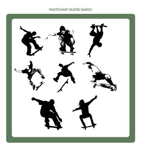Skateboarder Photoshop Shapes by ecovers on DeviantArt