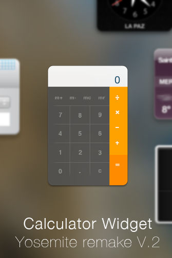 Calculator Widget - Yosemite design V.2 by John-Ferrara on DeviantArt