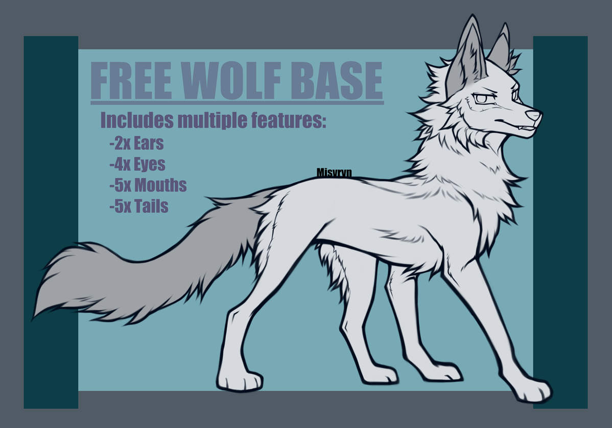 Free Wolf Lineart by Misvryn on DeviantArt