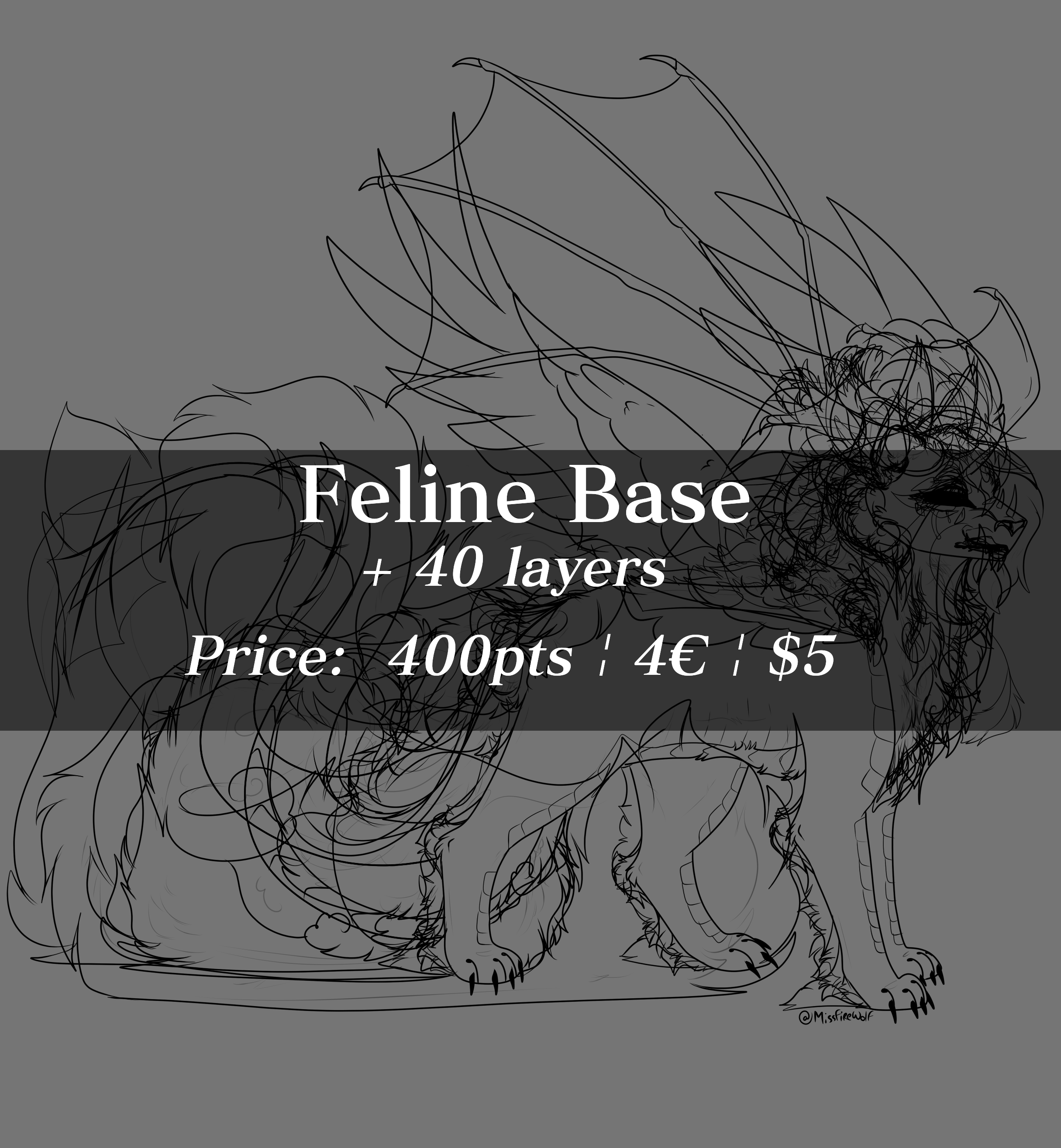 [P2U Base] Feline Base by MissFireWolf on DeviantArt