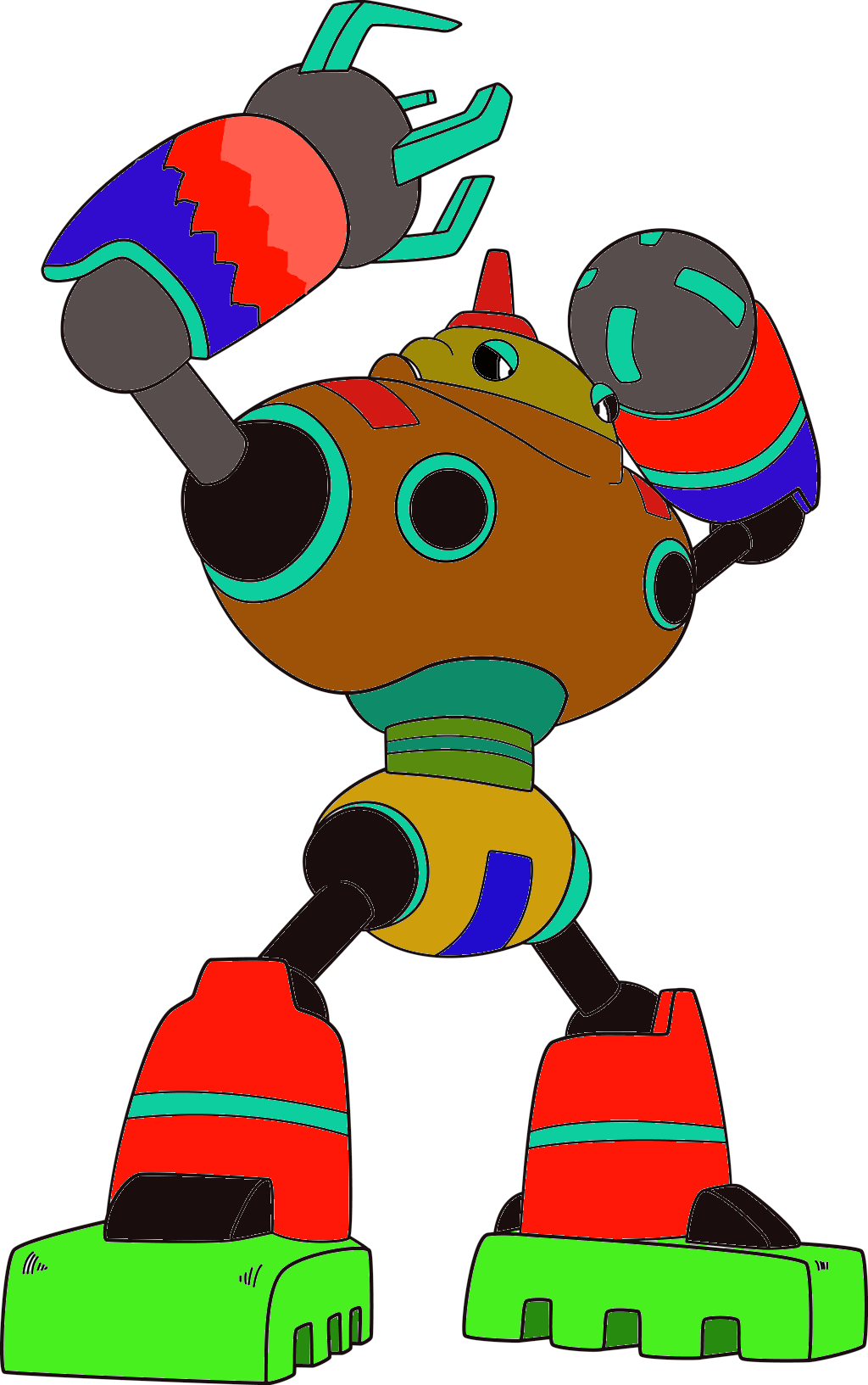 Rainbow robotman by pokekid333 on DeviantArt