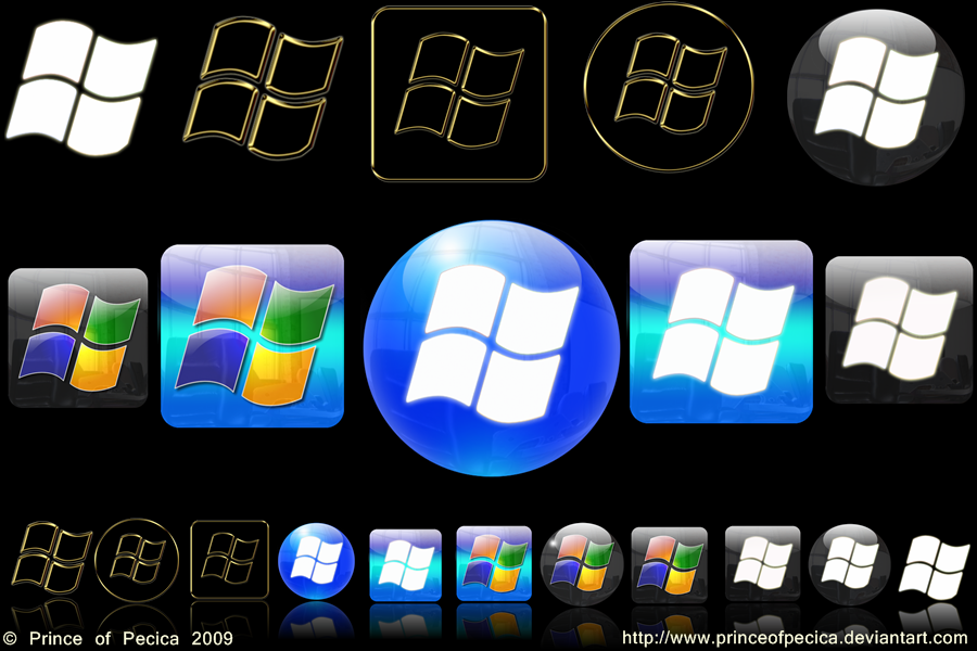 Windows 7 logo set by PRINCEofPECICA on DeviantArt