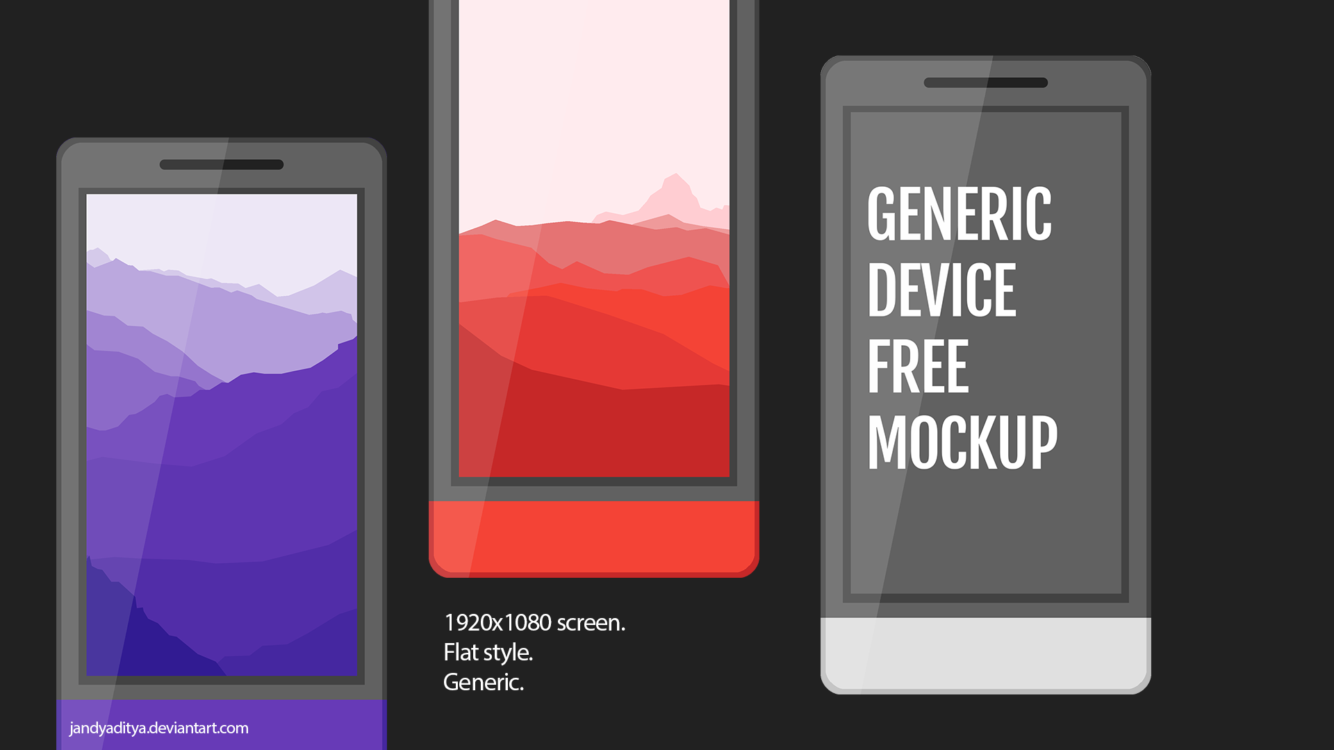 Generic Phone Mockup - Flat Design by jandyaditya on DeviantArt