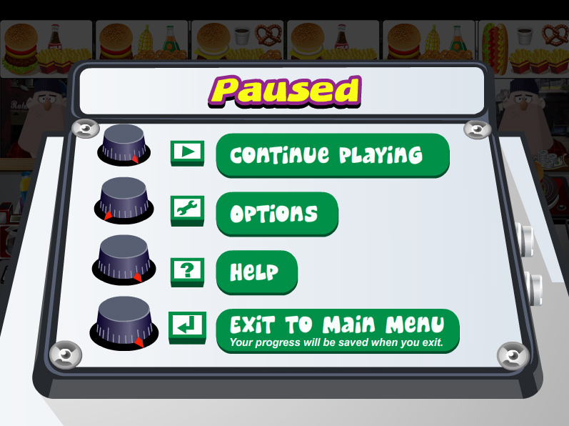 Hot Dog Hot Shot - Pause Screen by Winghands-ACG on DeviantArt
