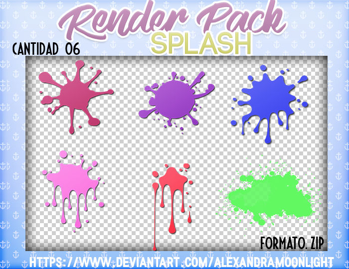 //+Render Pack Splash by AlexandraMoonlight on DeviantArt