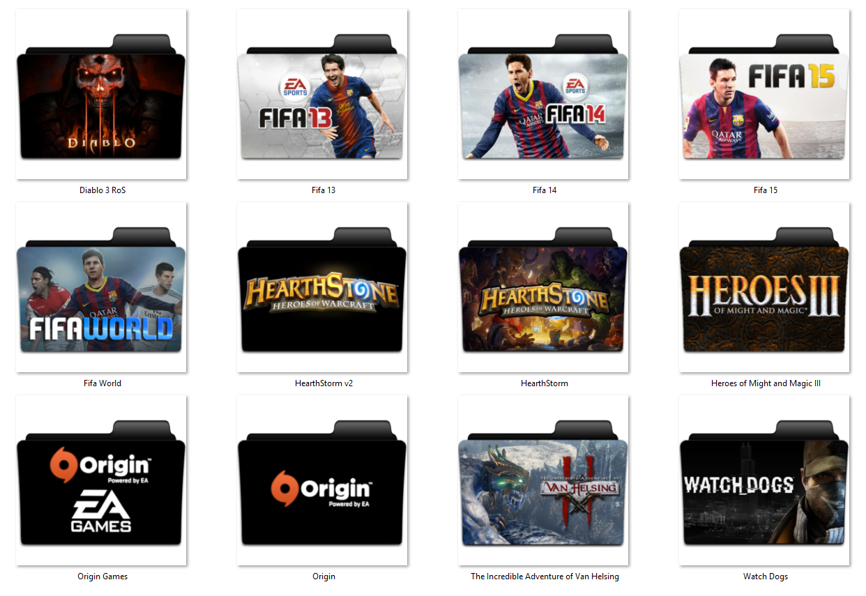 Game Folder Pack 1 by archie333333 on DeviantArt