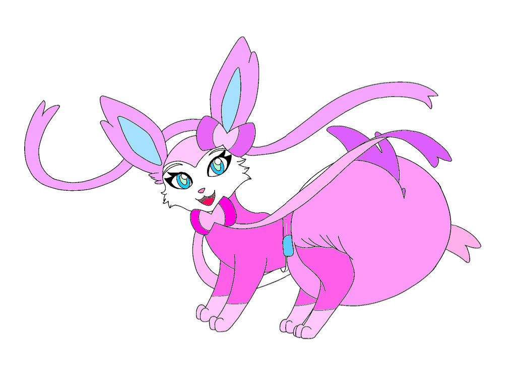 Sylveon colored (female by Mysteryguy21 on DeviantArt