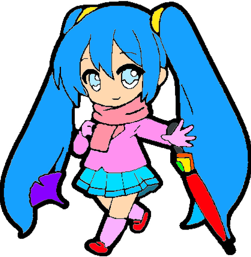 Chibi Miku (blue hair) by Mysteryguy21 on DeviantArt