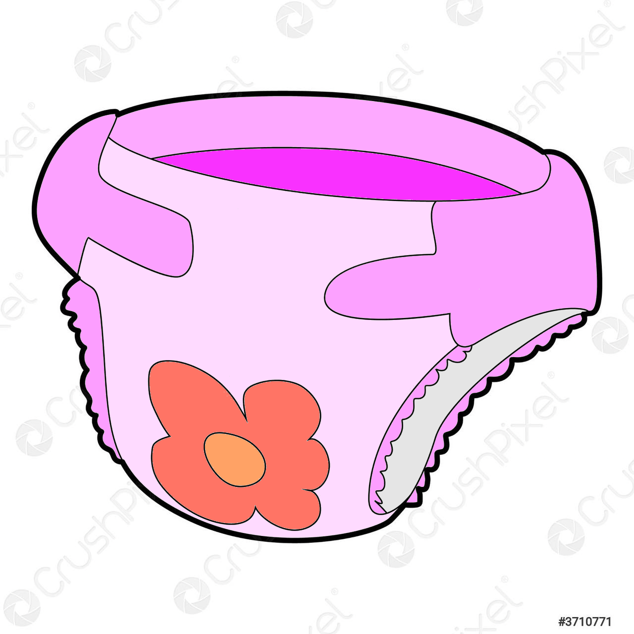 Pink diaper with red flowers by Mysteryguy21 on DeviantArt