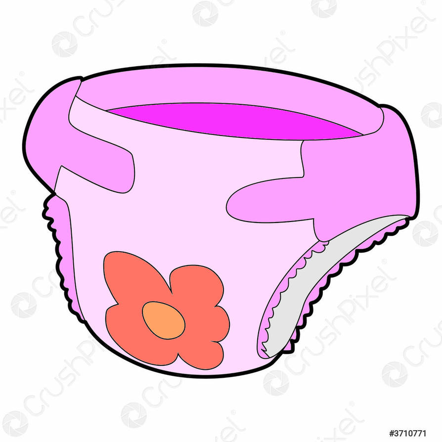 Pink diaper with red flowers by Mysteryguy21 on DeviantArt