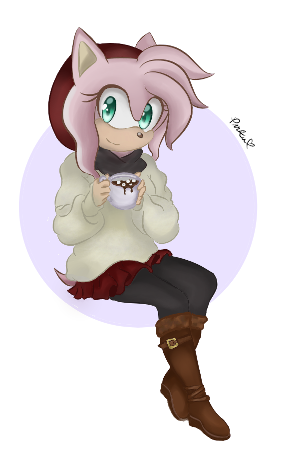Amy Rose sweater weather by Pinku-Rose on DeviantArt