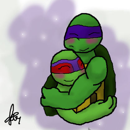 30 Day OTP Day 2: Cuddling ((COLORED)) by donatellofan on DeviantArt