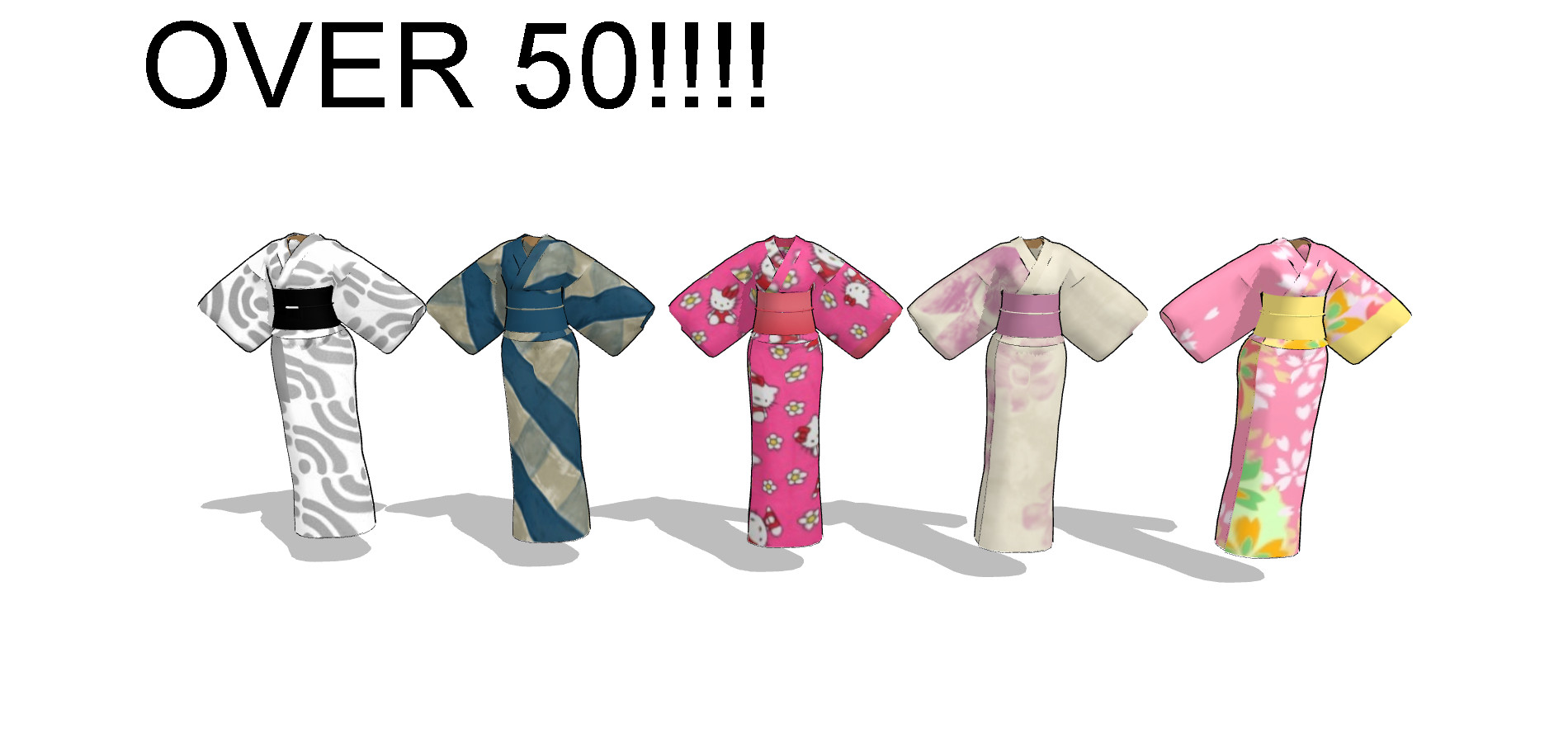 HUMONGOUS YUKATA PACK 50+ by TheGirlNamedSig on DeviantArt