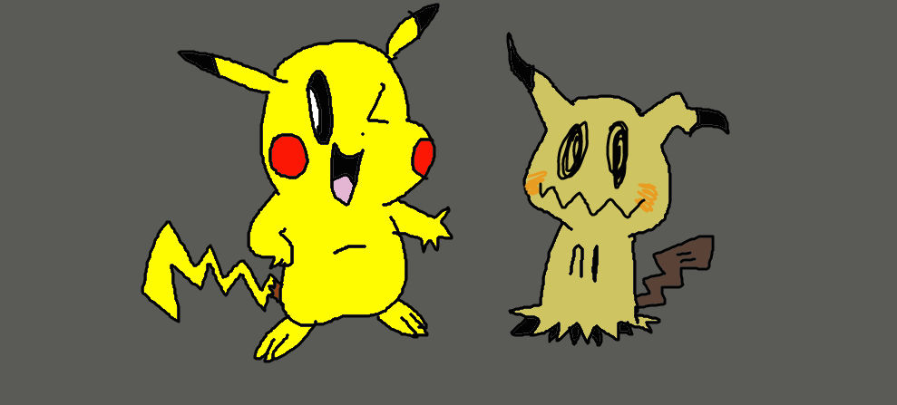 Pikachu and Mimikyu Doodle by CottonBuzz on DeviantArt