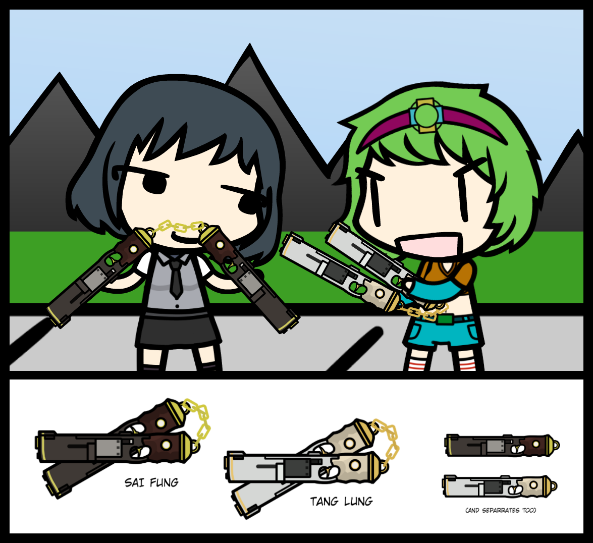 (Walfas/Prop) Sai Fung + Tang Lung by PsyKoTMK on DeviantArt