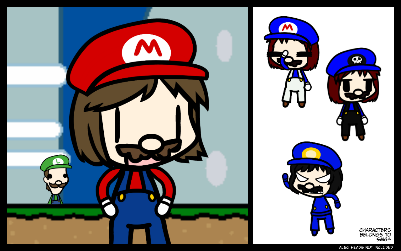 (Walfas/Prop) Mario's Plumber Outfit + SMG4 by PsyKoTMK on DeviantArt