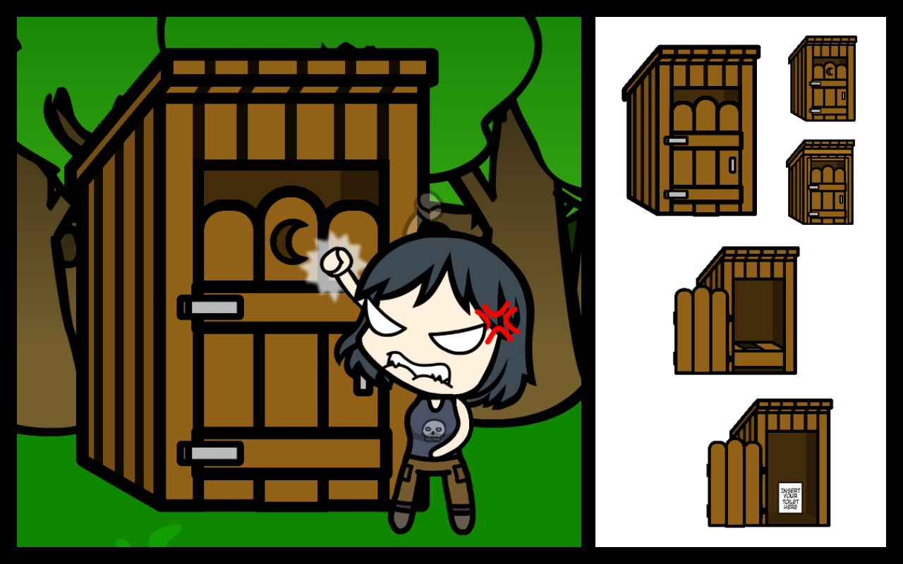 (Walfas/Prop) Wooden Outhouse V2 by PsyKoTMK on DeviantArt