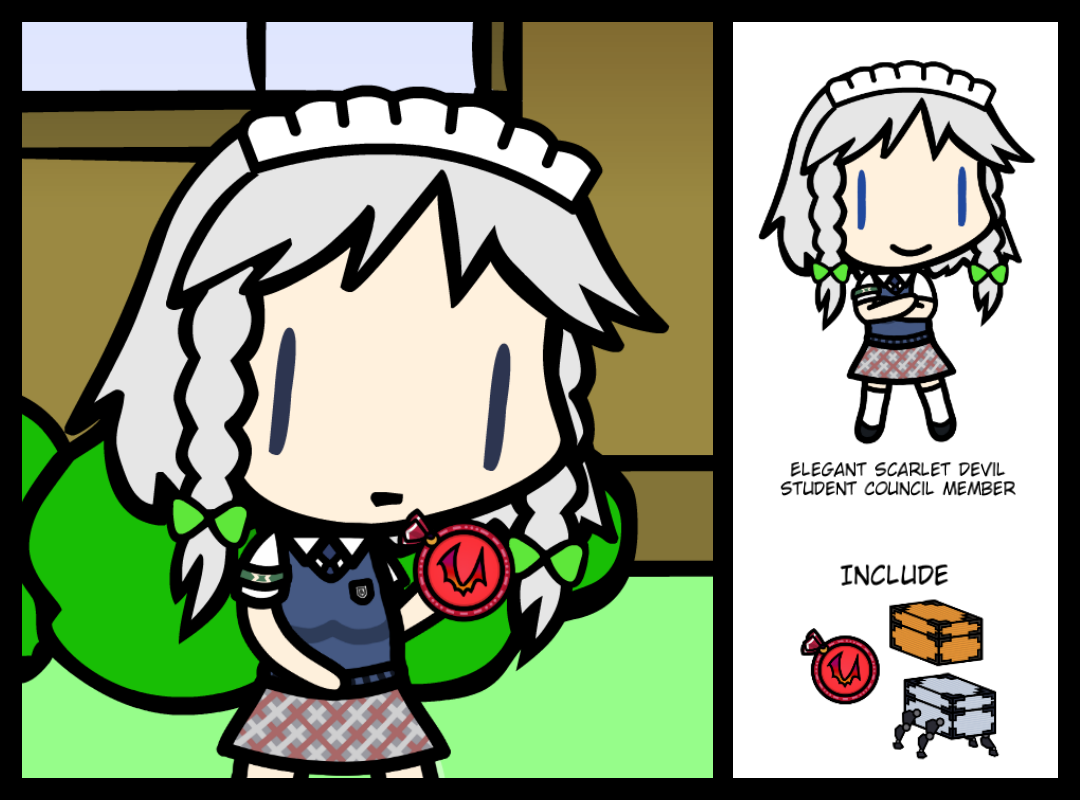 (Walfas/Prop) THLW Elegant Student Uniform Sakuya by PsyKoTMK on DeviantArt