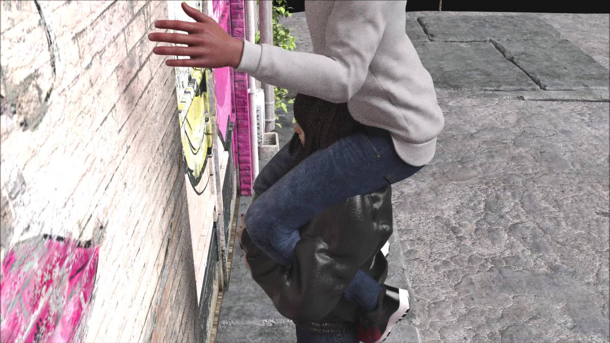 Chloe Boosts Her Date On Her Shoulders Animation by ...