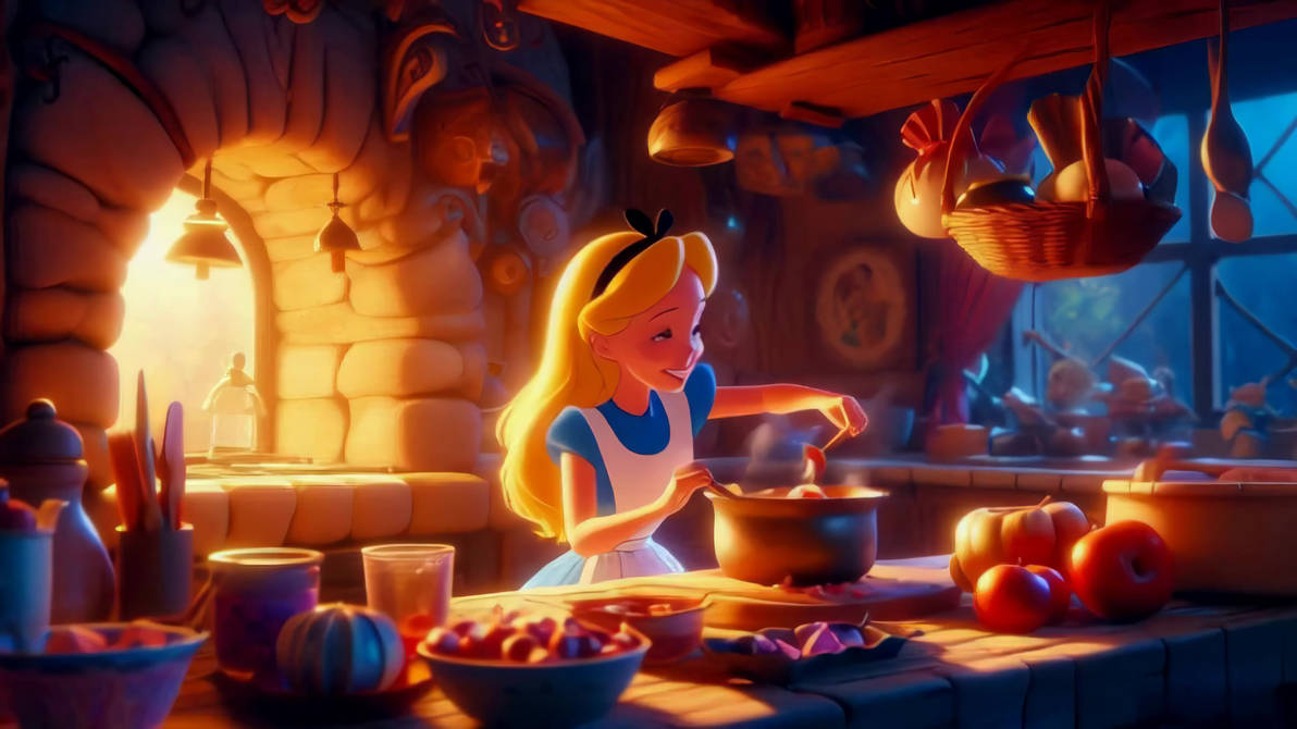 (4K AI Video) Alice Cooking a Meal in Her kitchen by Picasso-AI on ...