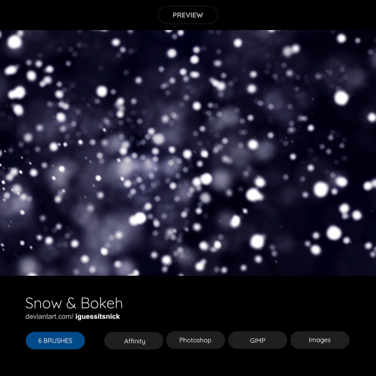 #brushes Snow / Bokeh (Photoshop, GIMP, Affinity) by iguessitsnick on ...