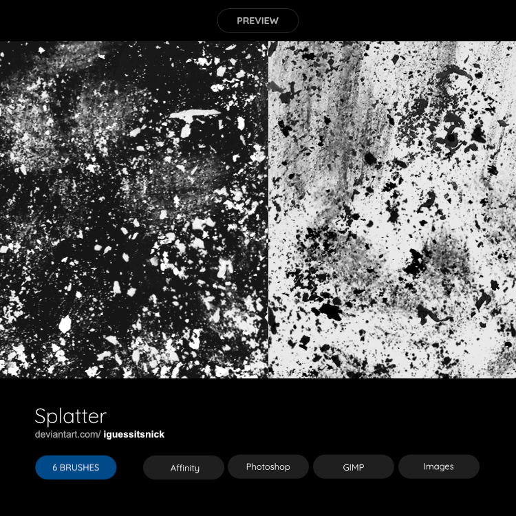 #brushes Splatter (Photoshop, GIMP, Affinity) by iguessitsnick on ...