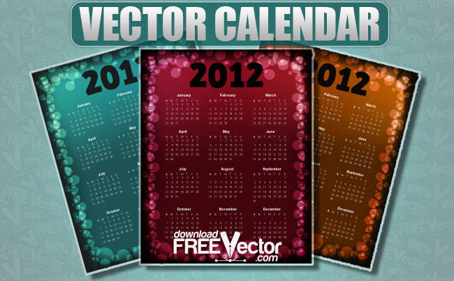 Vector Calendar For 2012 by downloadfreevector on DeviantArt
