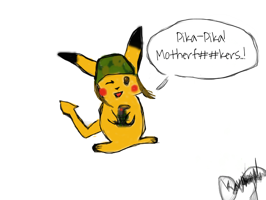 Pikachu in the war by Darkness-Darkie on DeviantArt
