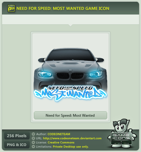 Need for Speed: Most Wanted Icon by CODEONETEAM on DeviantArt