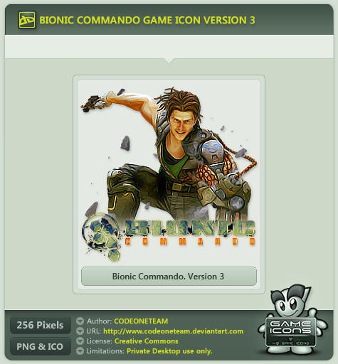 Bionic Commando Icon v3 by CODEONETEAM on DeviantArt