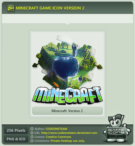 Minecraft Icon v2 by CODEONETEAM on DeviantArt