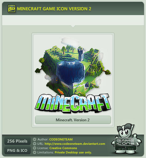 Minecraft Icon v2 by CODEONETEAM on DeviantArt