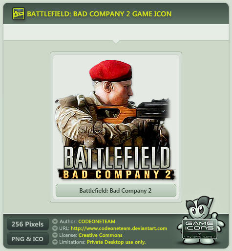 Battlefield: Bad Company 2 Icon by CODEONETEAM on DeviantArt