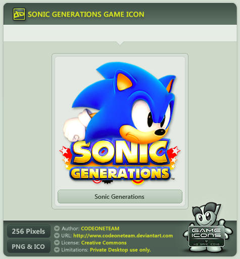 Sonic Generations Icon by CODEONETEAM on DeviantArt