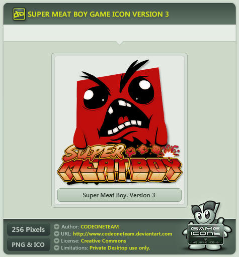 Super Meat Boy Icon v3 by CODEONETEAM on DeviantArt