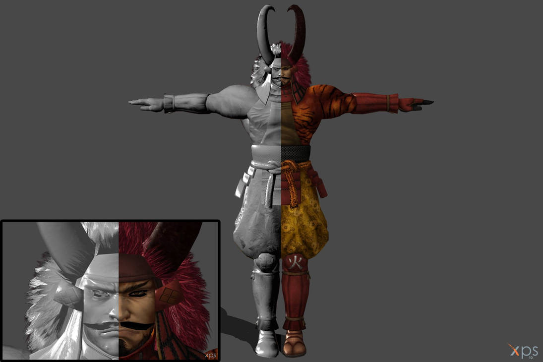 'Sengoku Basara 3' Takeda Shingen original bones by lezisell on DeviantArt