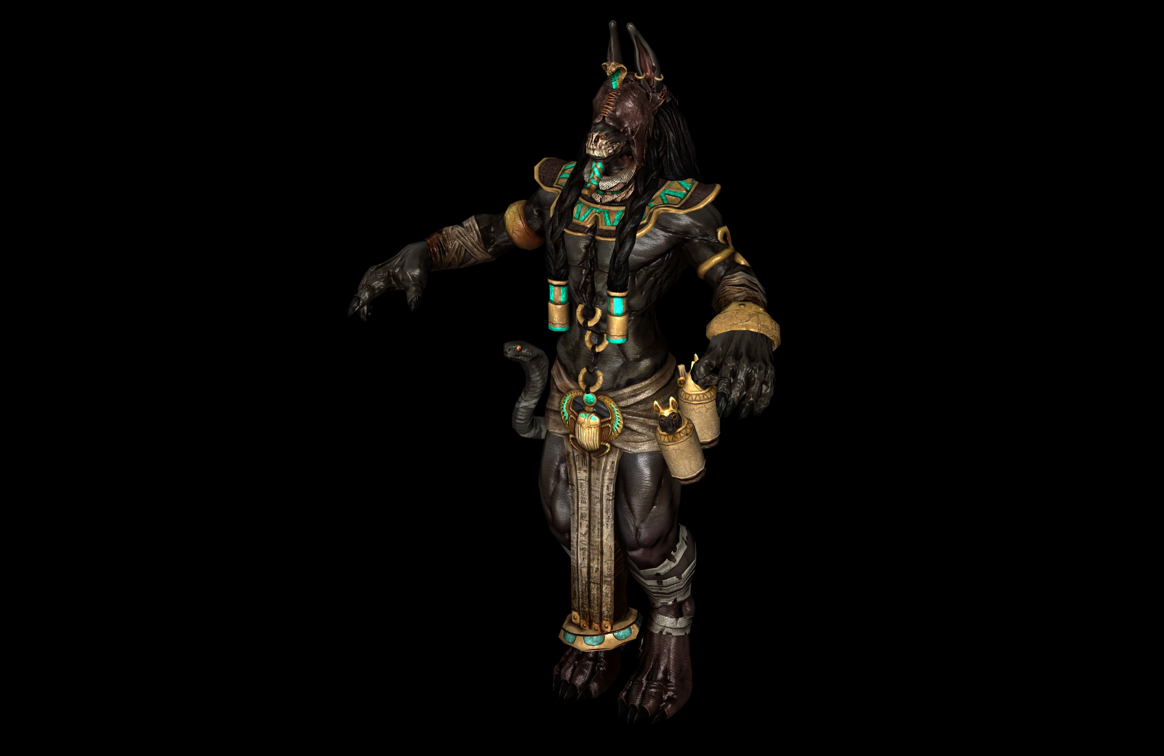 Anubis poseable by lezisell on DeviantArt