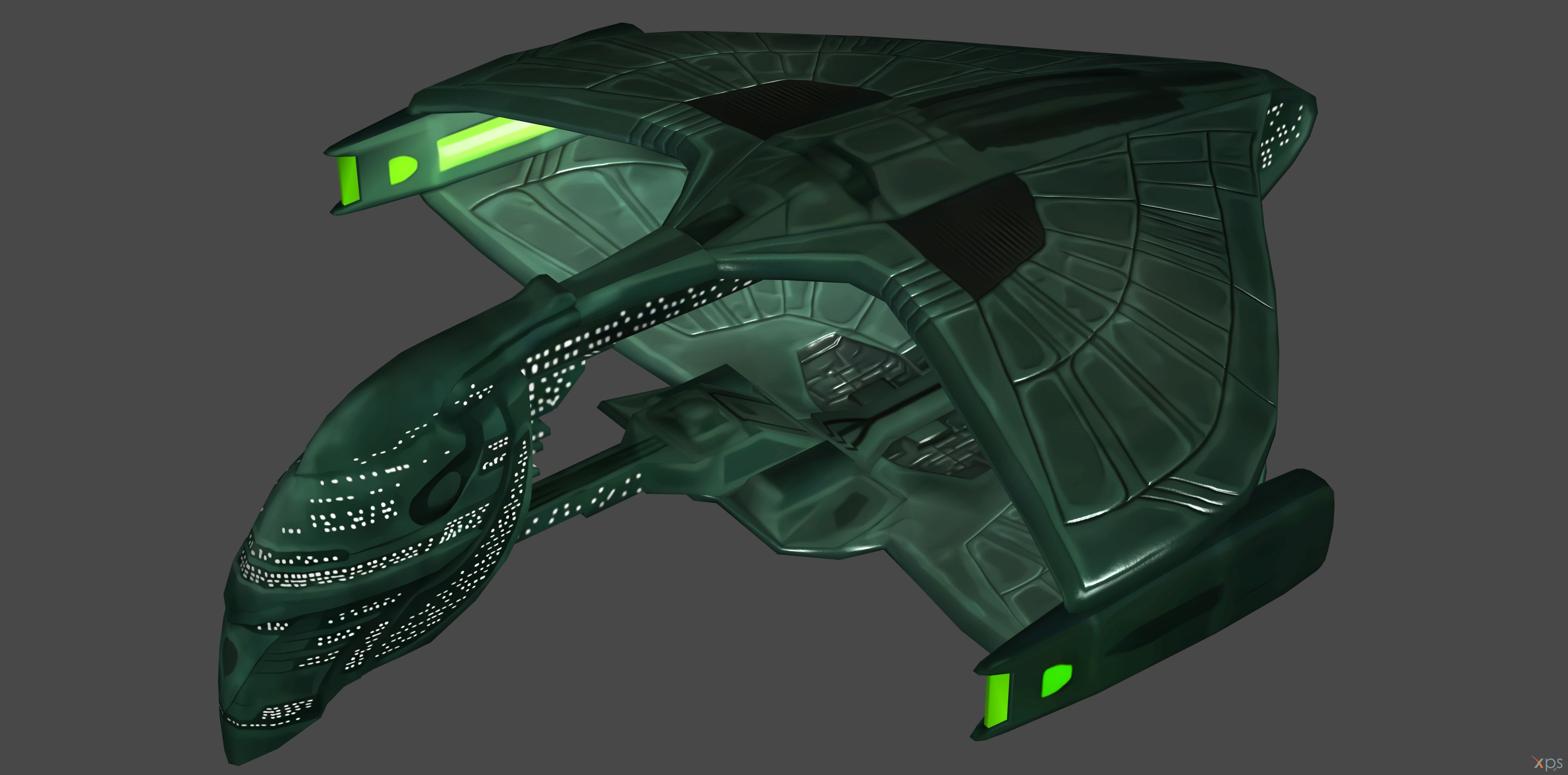 'Star Trek' Romulan D'Deridex class Warbird 2.0 by lezisell on DeviantArt