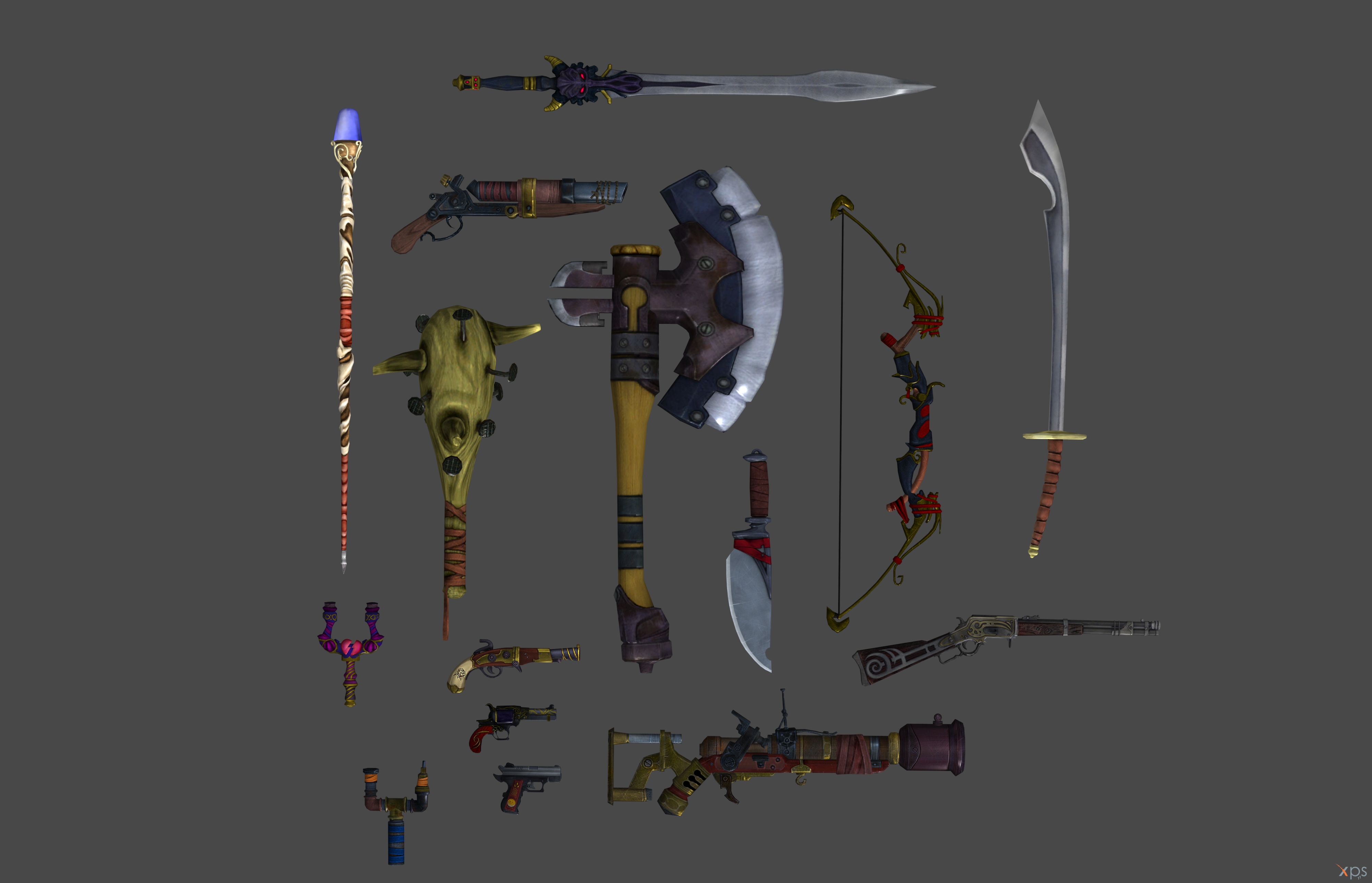 'Dve Sorvannie Bashni' Basic Weapons pack XPS ONLY by lezisell on ...