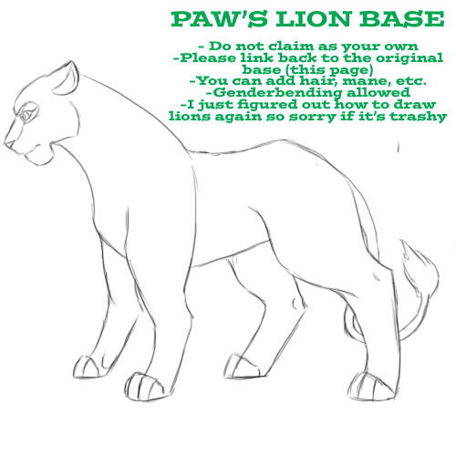 [BASE] Lion/Lioness Base by UnknownPaws on DeviantArt