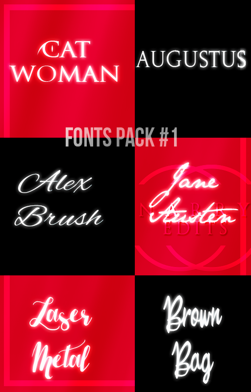 Fonts Pack #1 by catalinaxcx on DeviantArt