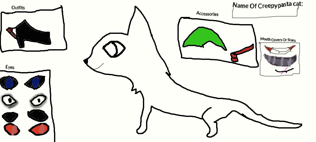 Designing a creepypasta cat 1~! by dontleavememasky2975 on DeviantArt